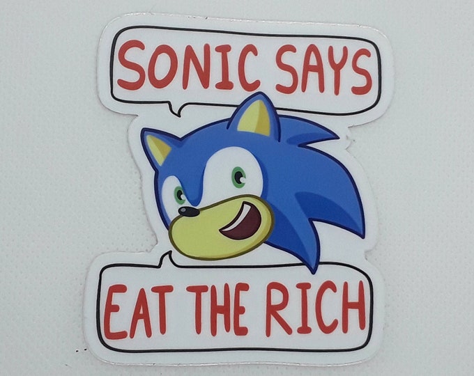 Eat the Rich Sonic Sanic Hedgehog Meme Funny - Etsy