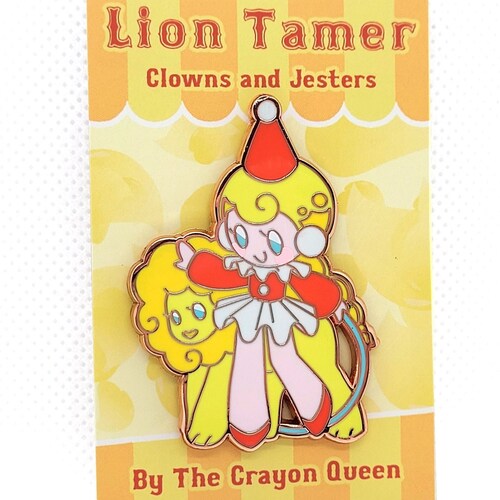Fire Dancer Circus Clown Jester Pink Purple Enamel Girls Pin - Etsy