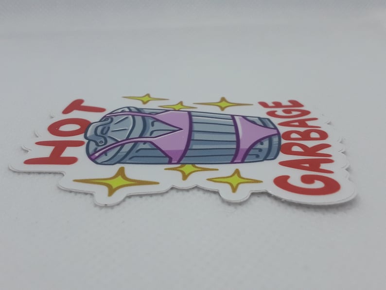 Hot Garbage Meme Sticker Funny Cute Trash Trashcan | Etsy