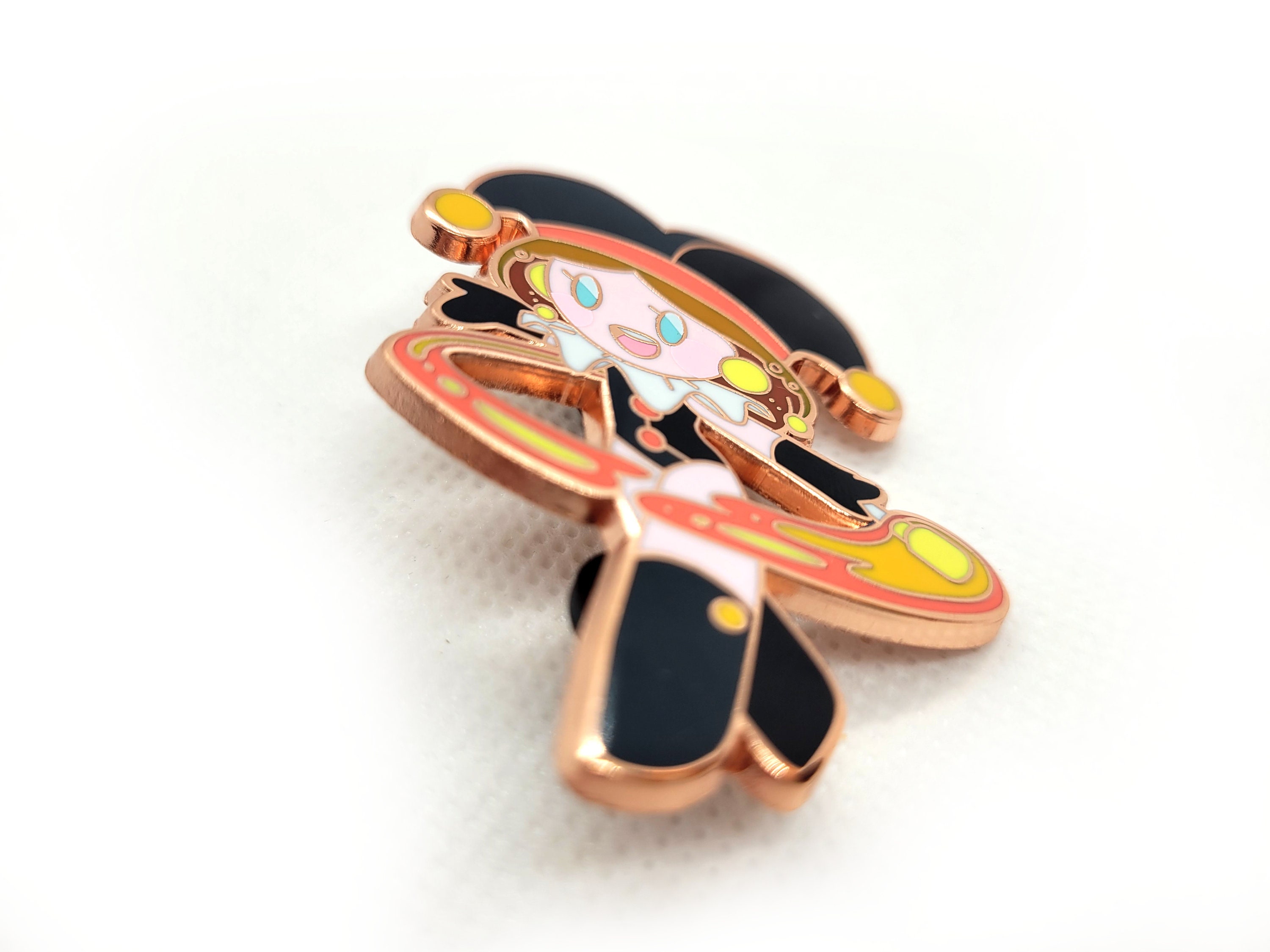 Fire Dancer Circus Clown Jester Pink Purple Enamel Girls Pin Cute ...