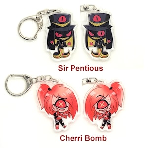 Hazbin Hotel Acrylic Keychain: Double Sided, 2 Inch - Etsy