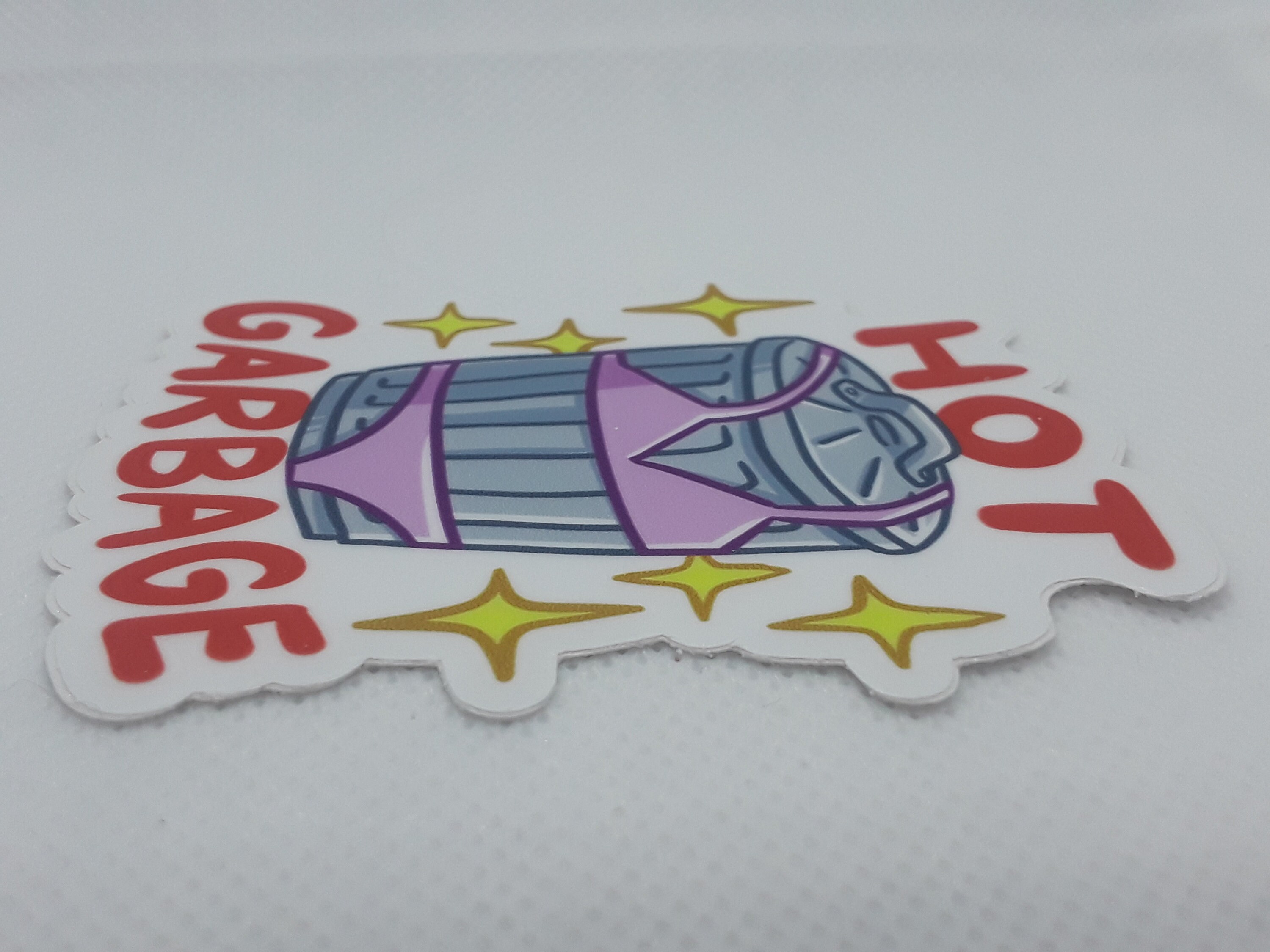 Hot Garbage Meme Sticker Funny Cute Trash Trashcan | Etsy