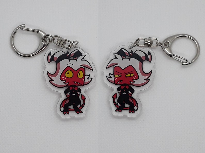 Blitzo Moxxie Millie Stolas Loona Boss Helluva Keychains Demon - Etsy