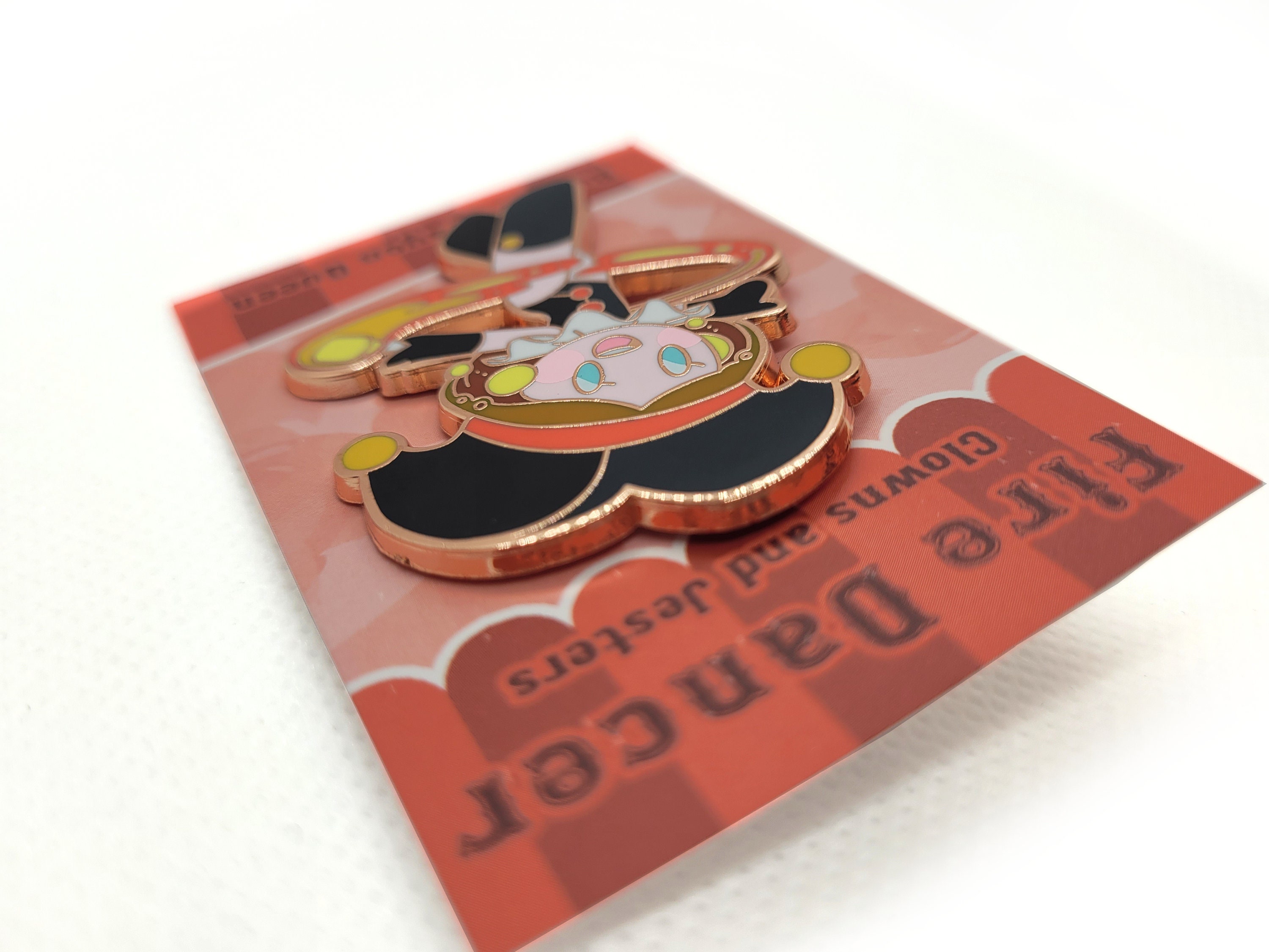 Fire Dancer Circus Clown Jester Pink Purple Enamel Girls Pin Cute ...