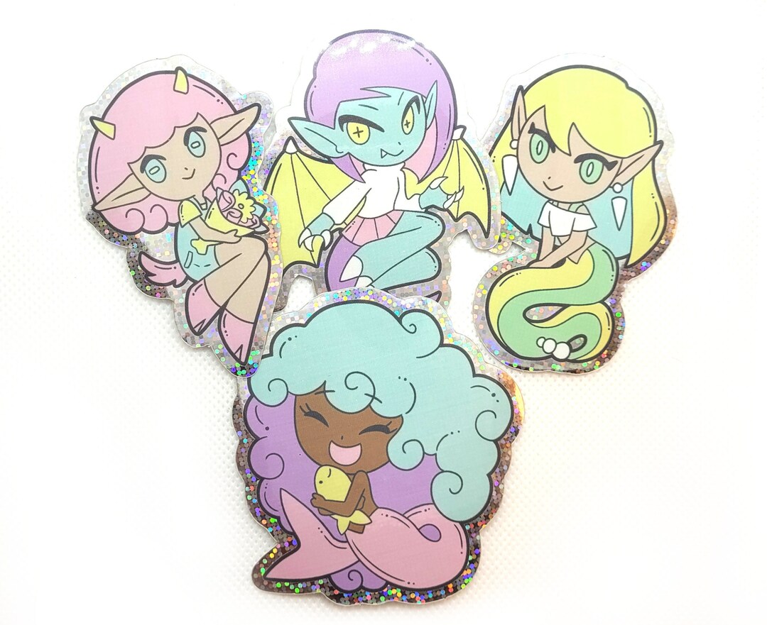 Monster Girl Monsters Naga Mermaid Goat Dragon Sticker Gift - Etsy
