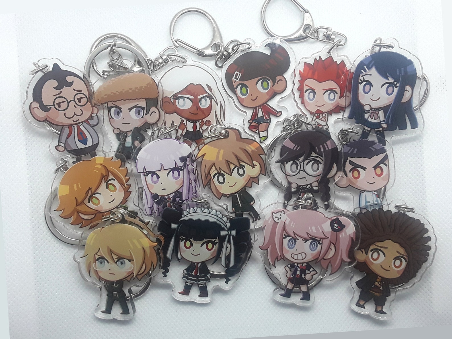 DR 1 Keychains Leon Kirigiri Celeste Ludenburg Byakuya Togami | Etsy