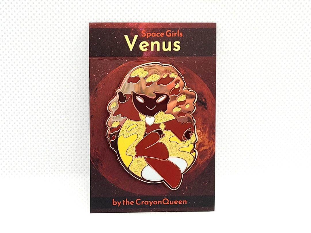 Venus Enamel Pin: Space Girls Astronomy Copper Pin - Etsy