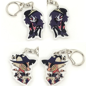 Blitzo Moxxie Millie Stolas Loona Boss Helluva Keychains Demon Cartoon ...