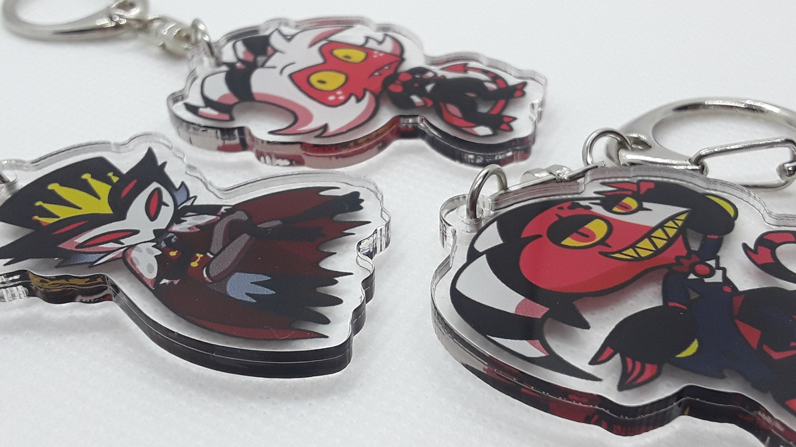 Blitzo Moxxie Millie Stolas Loona Boss Helluva Keychains Demon - Etsy