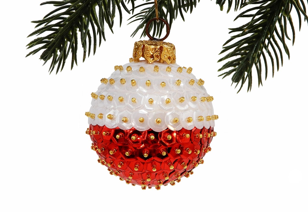 Fishing Bobber Sequin Christmas Tree Ornament. Retro Style Gift for ...