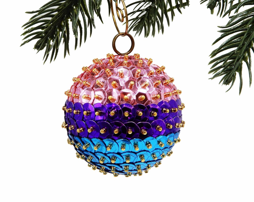 Bisexual Pride Flag Christmas Tree Ornament, Nostalgic Retro Style ...