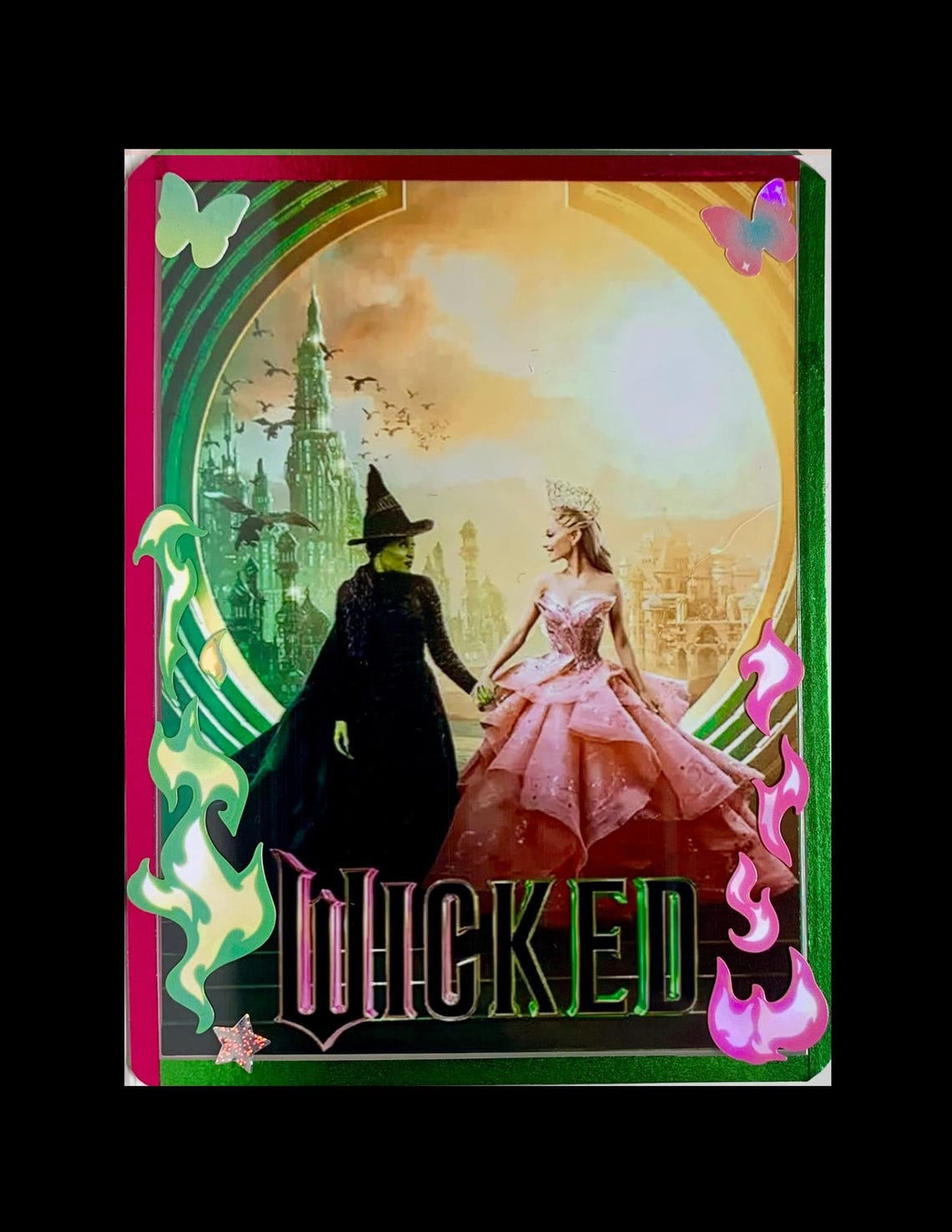 Elphaba and Glinda Top Loader Card, Wicked, Wizard of Oz, Glinda ...