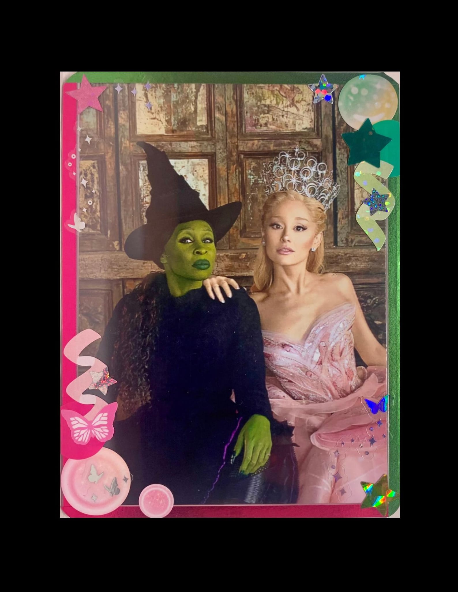 Elphaba and Glinda Top Loader Card, Wicked, Wizard of Oz, Glinda ...