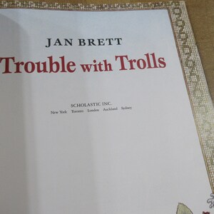 Trouble With Trolls by Jan Brett 1992 Scholastic Paperback Book in Good ...