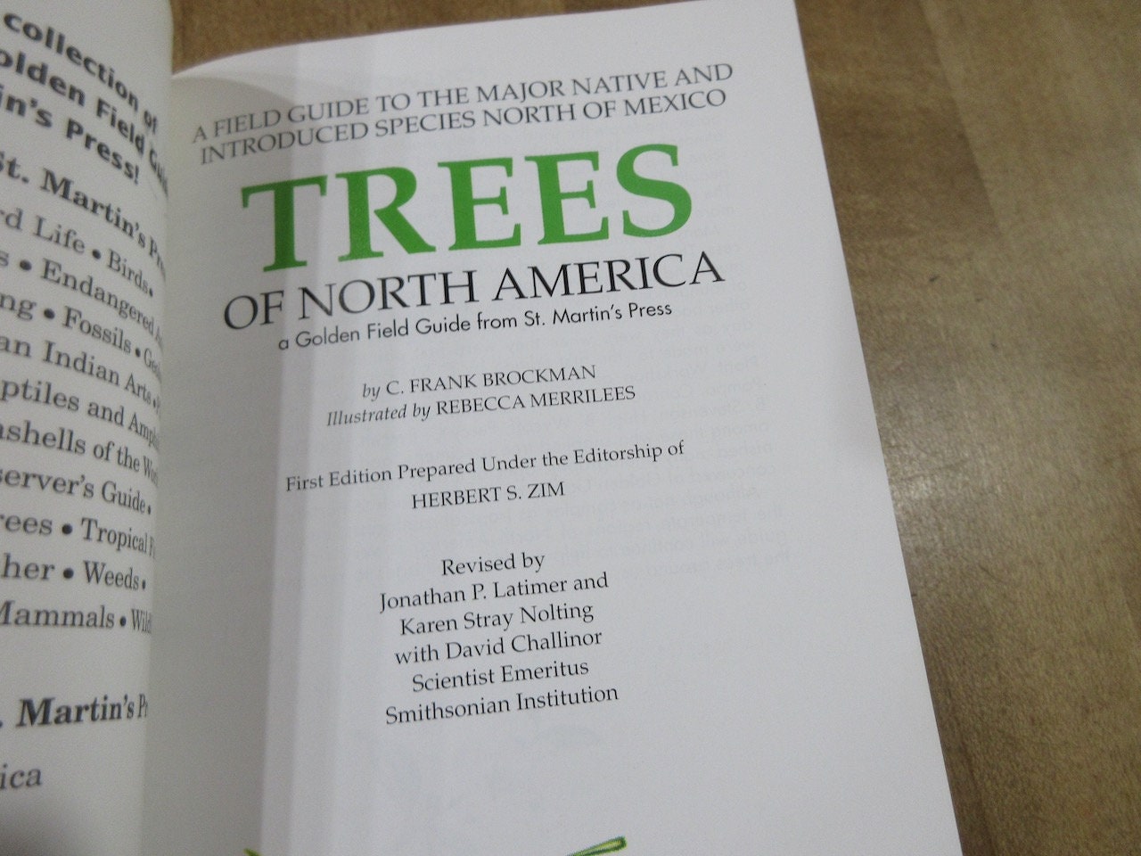 Golden Field Guide Trees of North America St Martin's Press by Frank ...