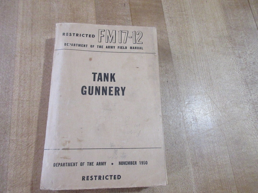 1951 Army Field Manual FM 21-30 AFM 55-3 Tank Gunnery Pre Owned ...
