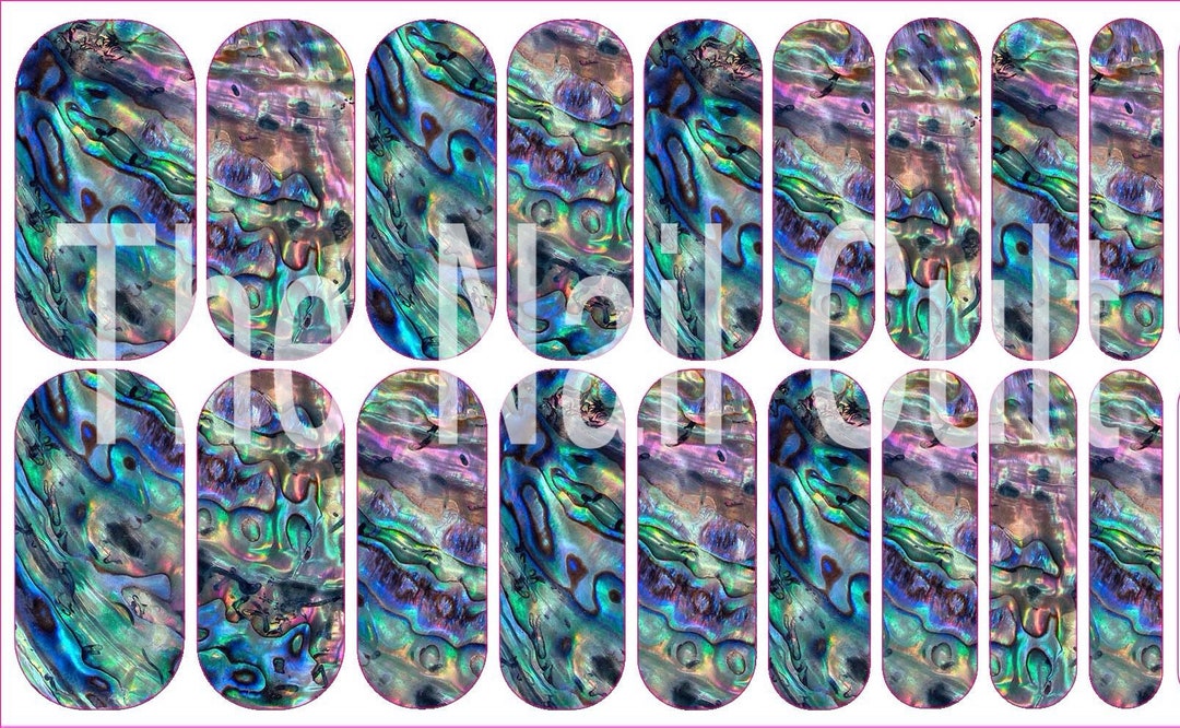 Oyster Nail Wraps, Waterslide Nail Decals, Opal, Oyster Nail Art, Shell ...