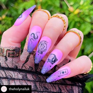 Witch, Witchy, Ouija, Snakes, Moons, Wiccan, Waterslide Nail Decals ...