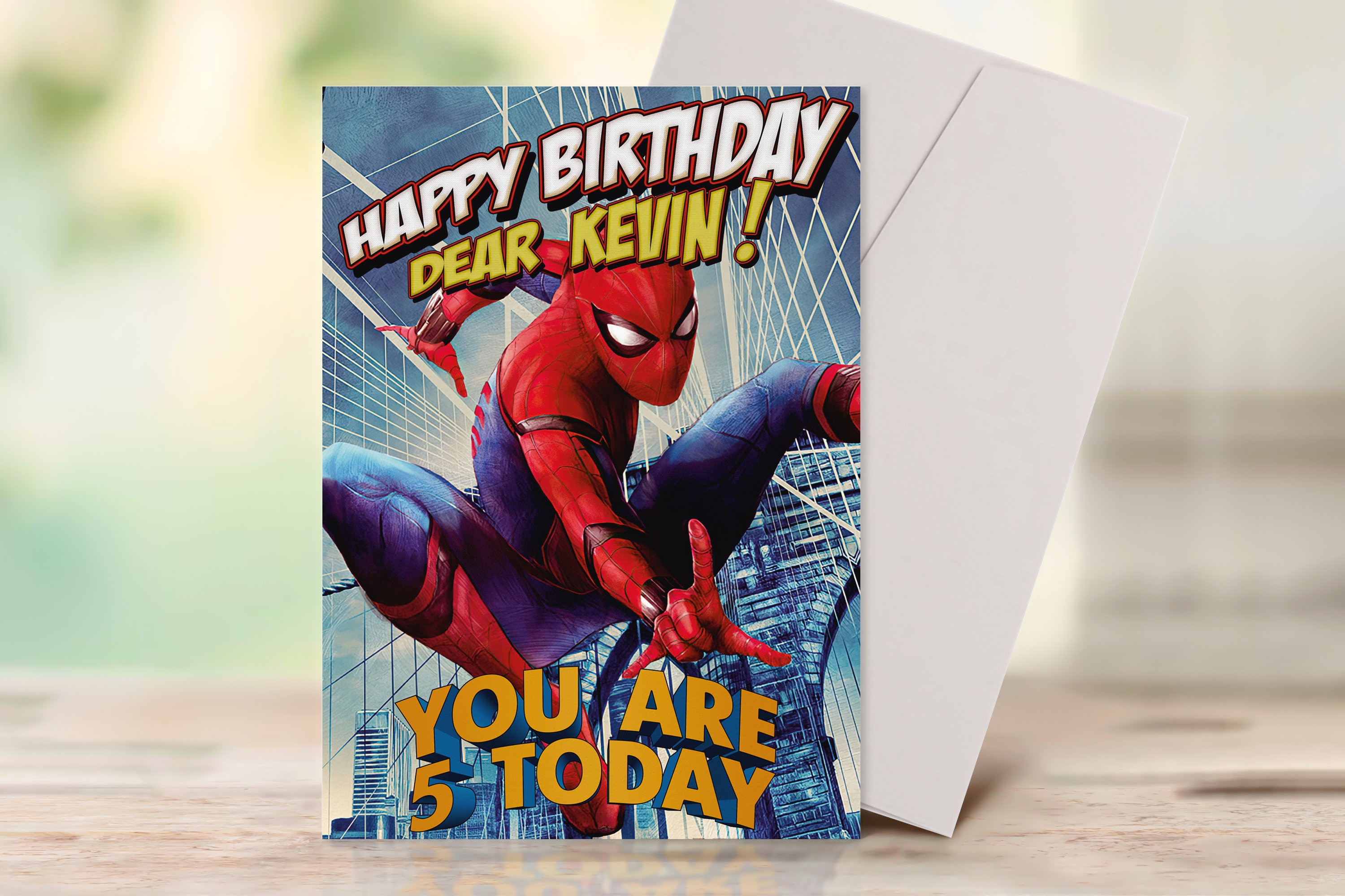 ANY AGE Super Hero Birthday Card - Personalised Birthday Card . - Etsy