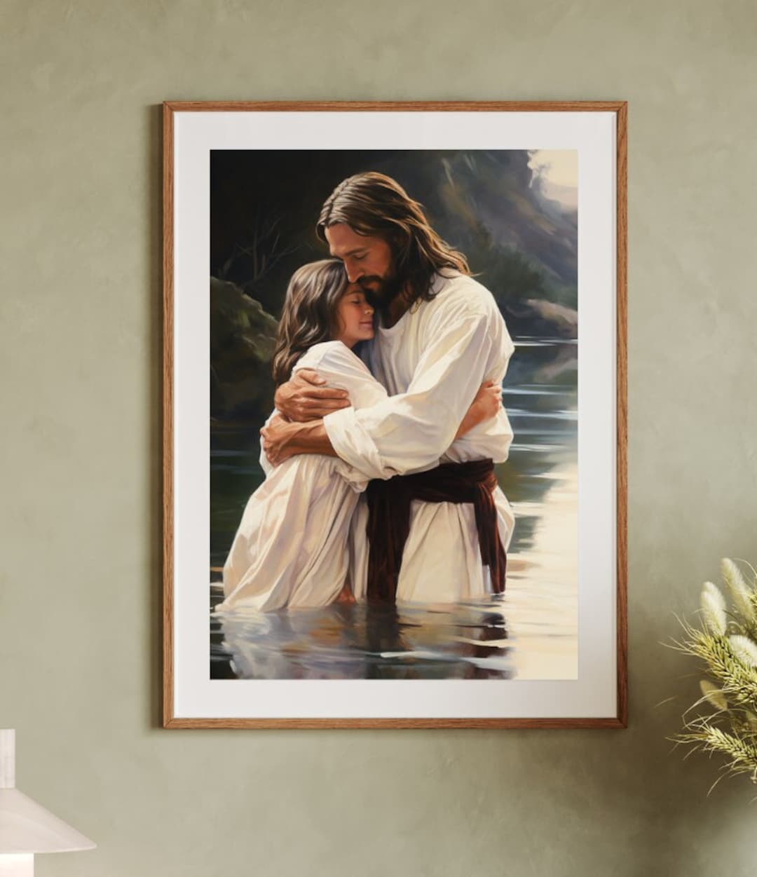 Woman Baptism | Digital Download | Jesus and Young Woman | Christian ...