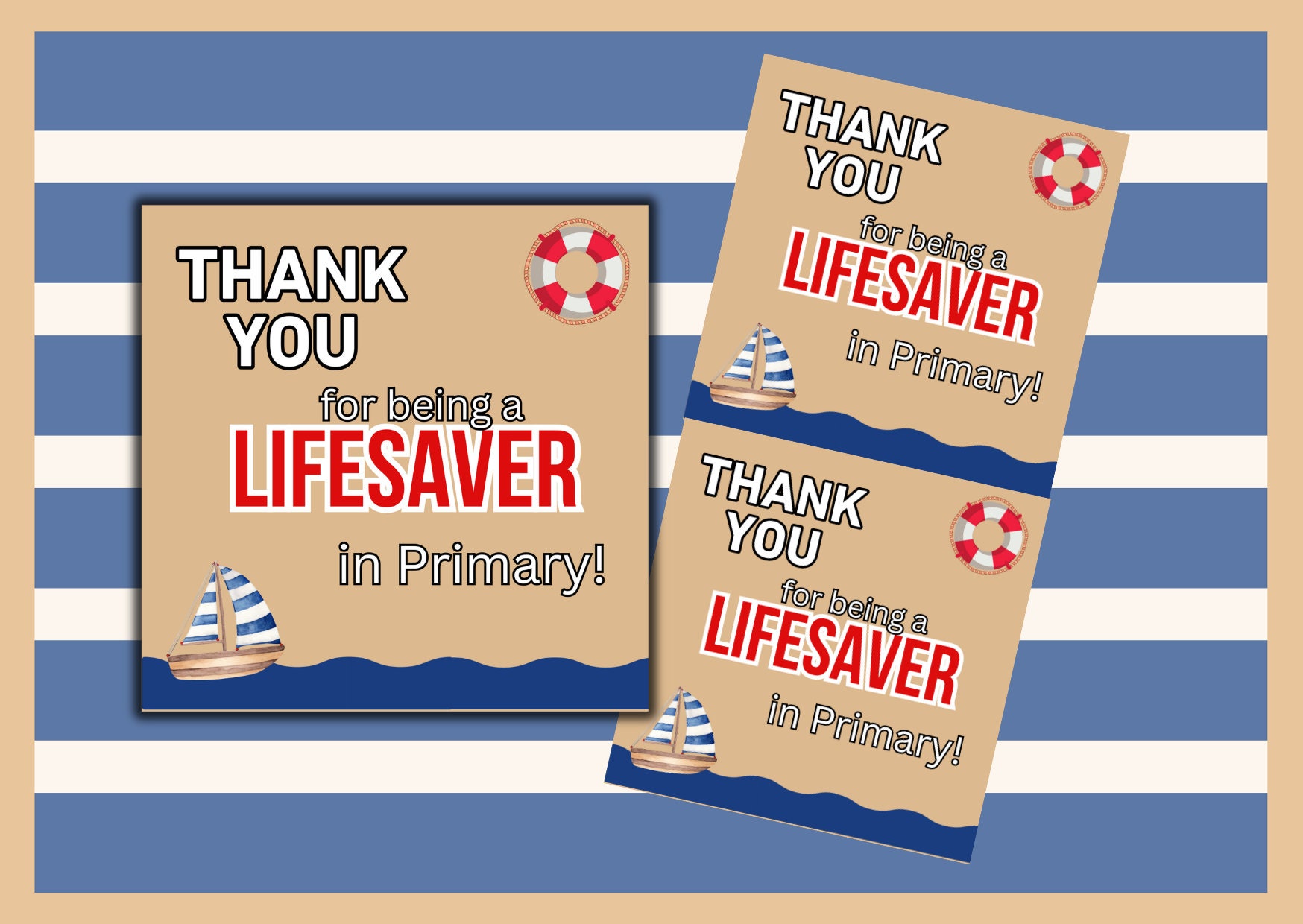 Thank You Tag| Lifesaver Tag| Lifesaver Printable| Lifesaver Primary ...