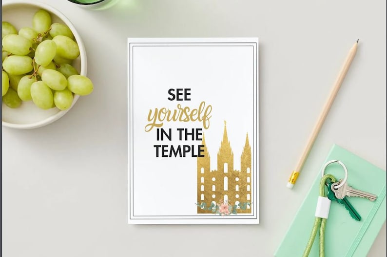 LDS Primary Temple and Priesthood Meeting Card | LDS Temple Card | See ...