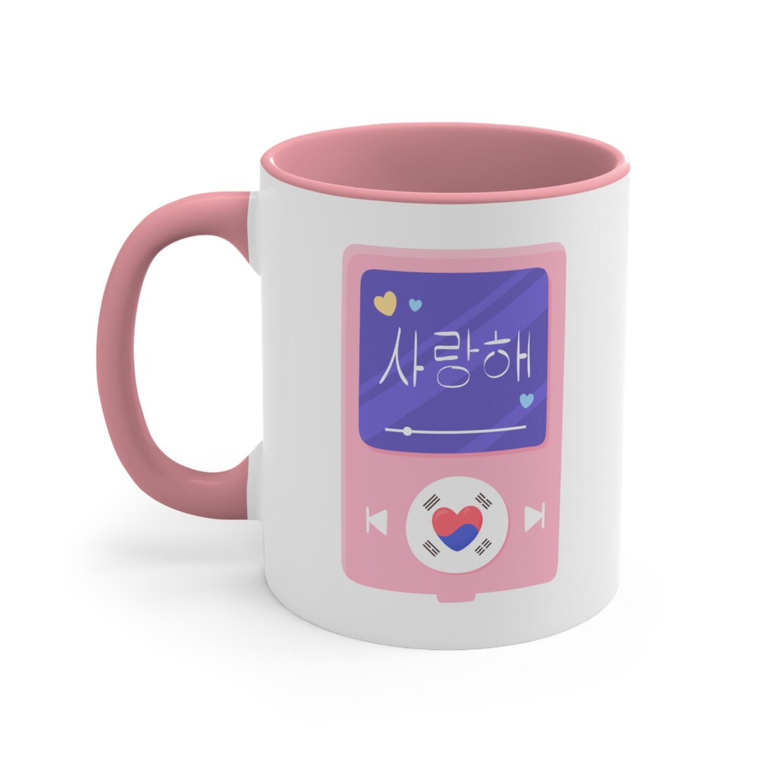 K-pop K-drama Pink Mug, Korean Pop Drama Lover Coffee Cup, Music Fan ...