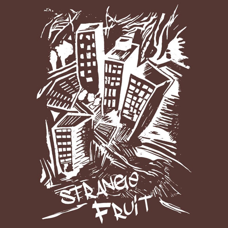 T-shirt Organic Cotton Unisex Brown STRANGE FRUIT - Etsy UK