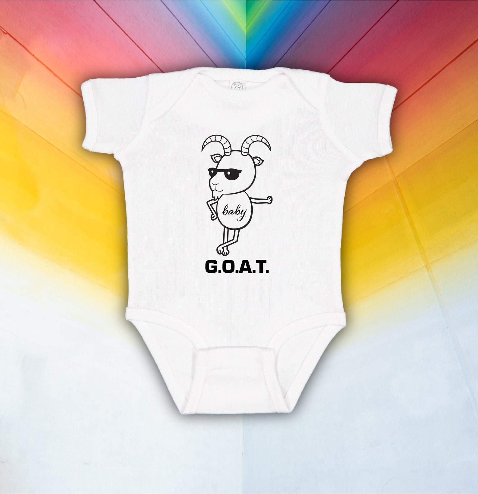 Baby G.O.A.T Onesie, Goat Bodysuit, Cute Baby Bodysuit, Baby Shower ...