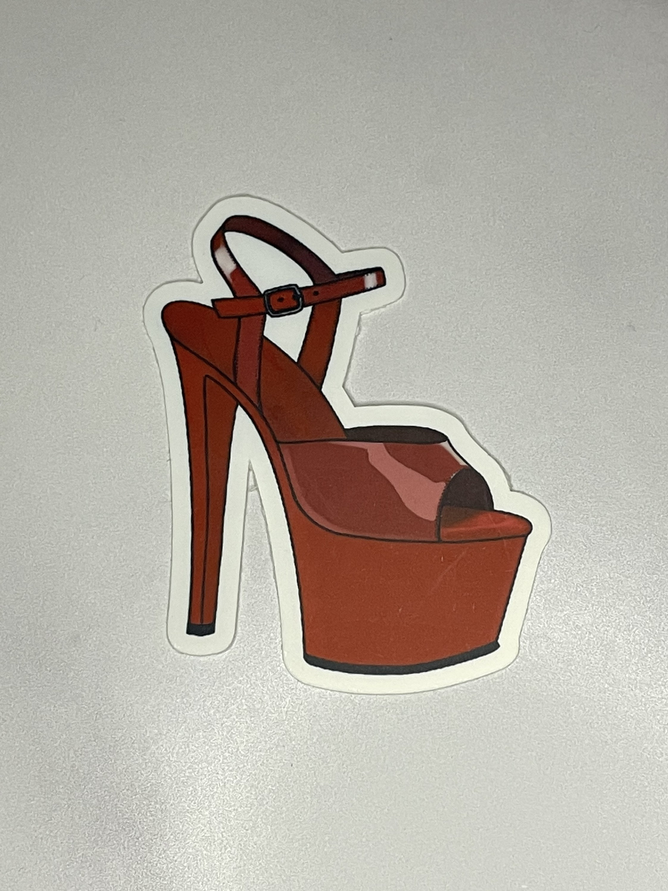 Red High Heel Sticker Waterproof Sticker Laptop Sticker Glitter Sticker ...