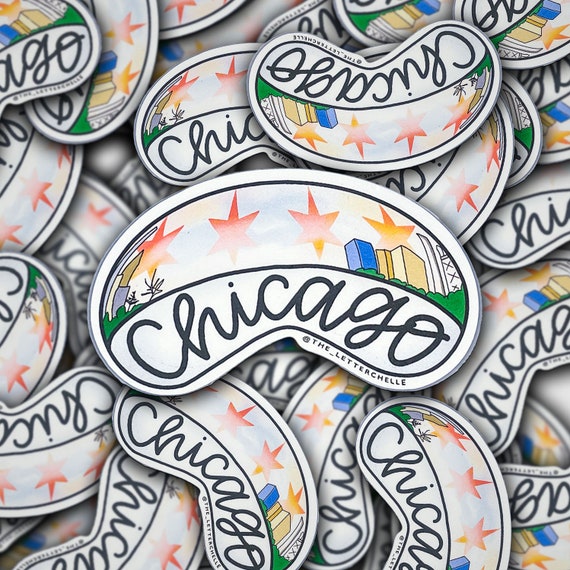 Chicago Bean Sticker Cloud Gate City of Chicago - Etsy