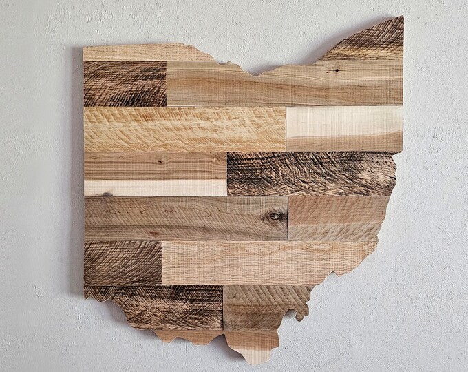 Ohio Rustic Wood State Cut Out, Wood Art Sign, Ohio Wood Sign - Etsy