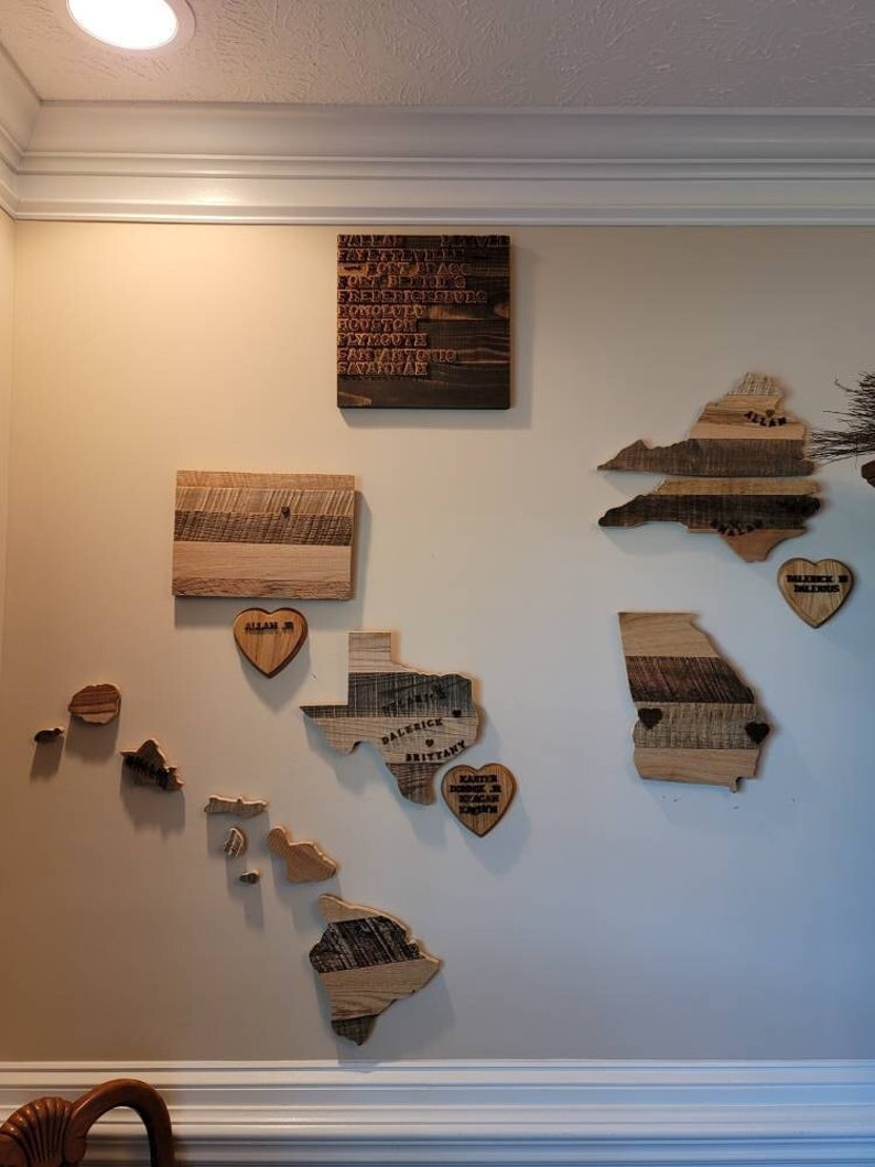Wooden North Carolina State Sign Wall Art Decor Large Home - Etsy