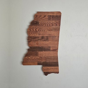 Wooden Mississippi State Sign Wall Art Decor Large Home State - Etsy