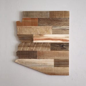 Arizona Wood Sign Wall Art Decor, Large Rustic Home State Cutout ...