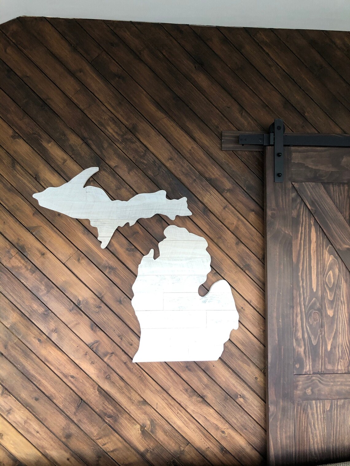 Wooden Michigan State Sign Wall Art Decor Home State Sign | Etsy