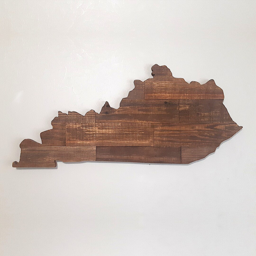Wooden Kentucky State Sign Wall Art Decor Large Home State - Etsy