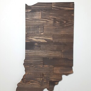 Wooden Indiana State Sign Wall Art Decor Large Home State - Etsy