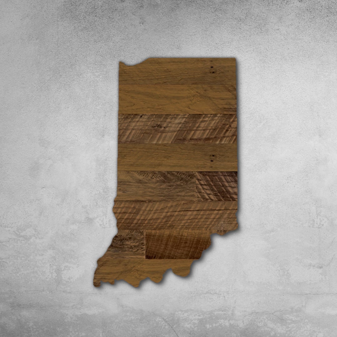 Wooden Indiana State Sign Wall Art Decor Large Home State - Etsy