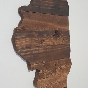 Wooden Illinois State Sign Wall Art Decor Large Home State | Etsy