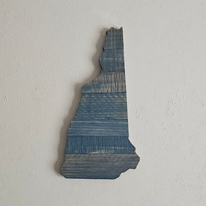 Wooden New Hampshire State Sign Wall Art Decor, Large Home State Cutout ...