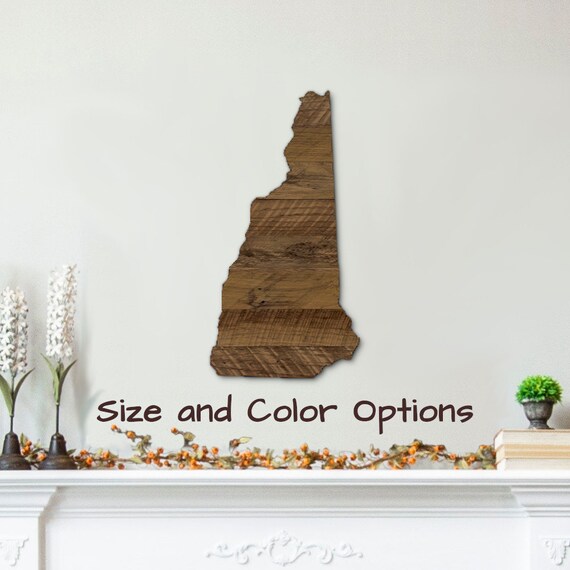 Wooden New Hampshire State Sign Wall Art Decor Home State | Etsy