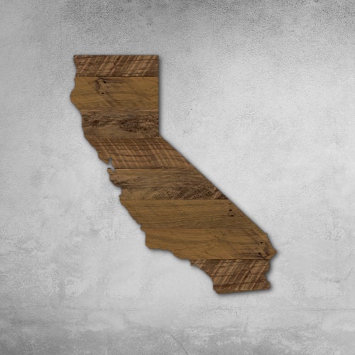 CALIFORNIA State Wood Cut Out Silhouette Wall Art Decor House - Etsy
