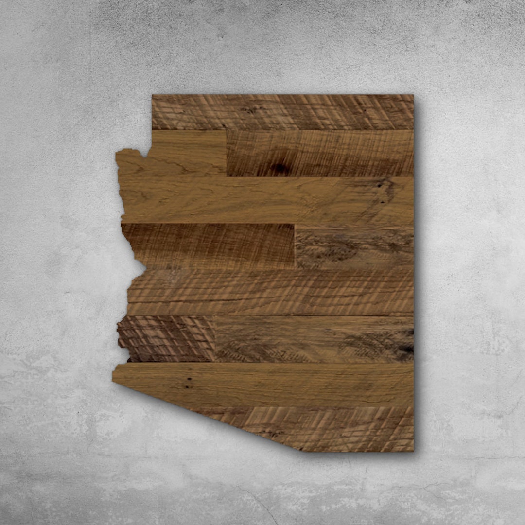 Wooden Arizona State Sign Wall Art Decor Large Home State - Etsy