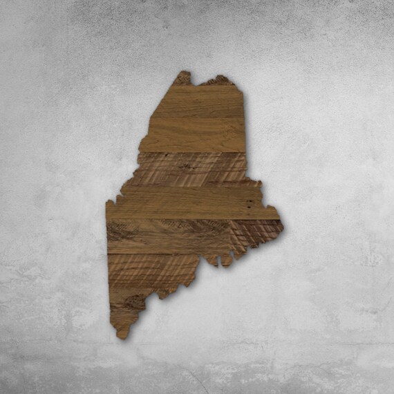 Wooden Maine State Sign Wall Art Decor Large Home State - Etsy