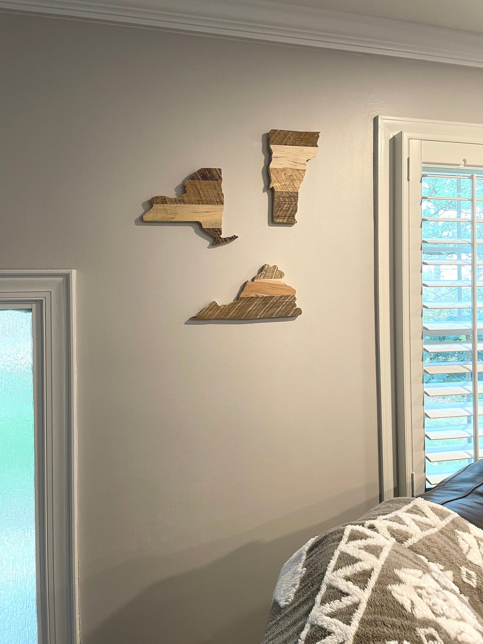 Wooden Home State Sign Wall Art Decor Small State Shape Cut - Etsy