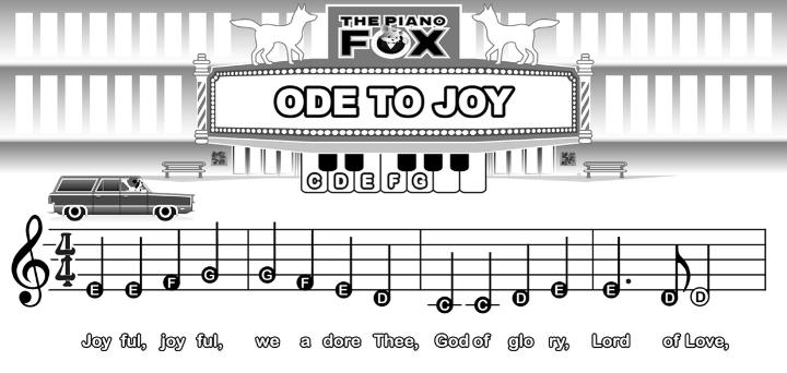 Ode to Joy - Beginner Piano Sheet Music for Kids - Etsy