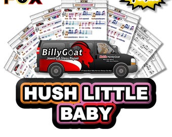 Hush Little Baby Easy Piano Sheet Music, Digital Downloadable Musical ...