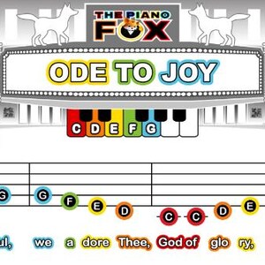 Ode to Joy - Beginner Piano Sheet Music for Kids - Etsy