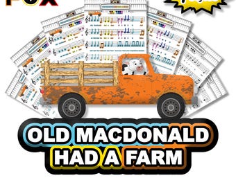 Old Macdonald Had A Farm Easy Piano Sheet Music, Digital Downloadable ...